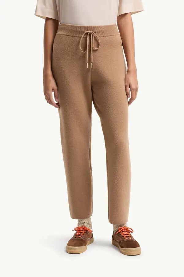 Moncler Wool Cashmere Blend Cropped Jogging Pants