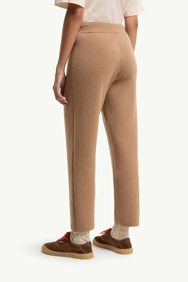 Moncler Wool Cashmere Blend Cropped Jogging Pants
