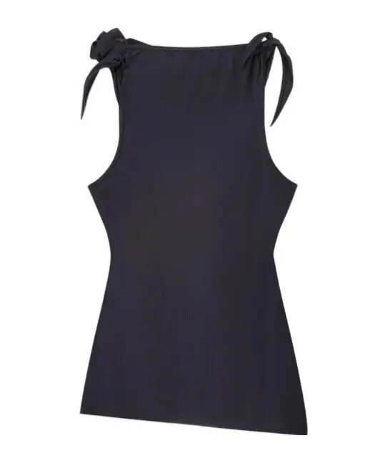 Coperni Asymmetrical Flower Top - Black