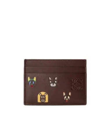 Loewe X Louis Wain Leather Cardholder - Brown