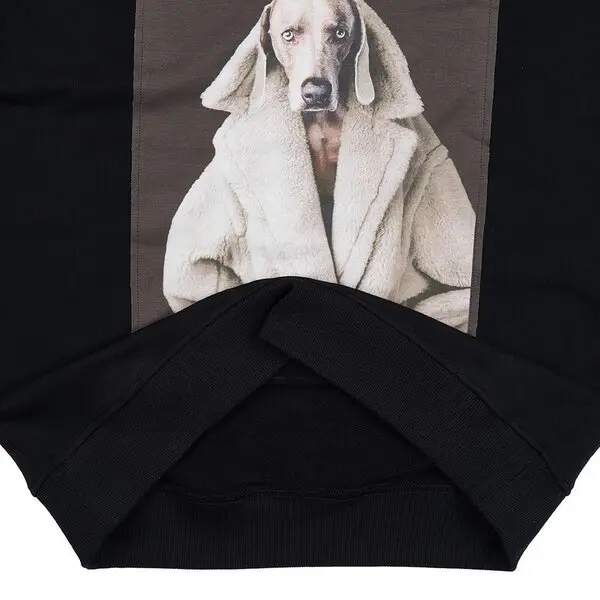 Max Mara Graphic Print Logo Patch Hoodie - Black