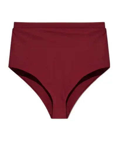 JIL SANDER High-waisted Bikini Bottom With Contrasting Logo - Red