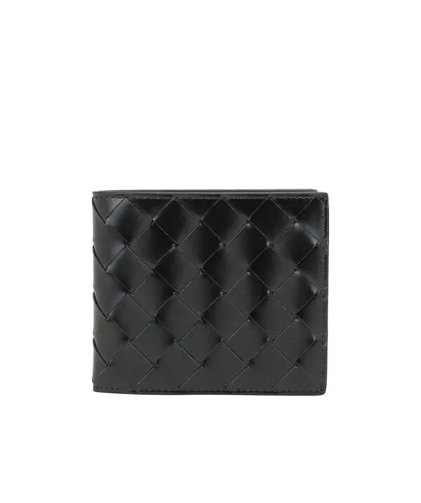 Bottega Veneta Intreccio Bi-fold Wallet - Black