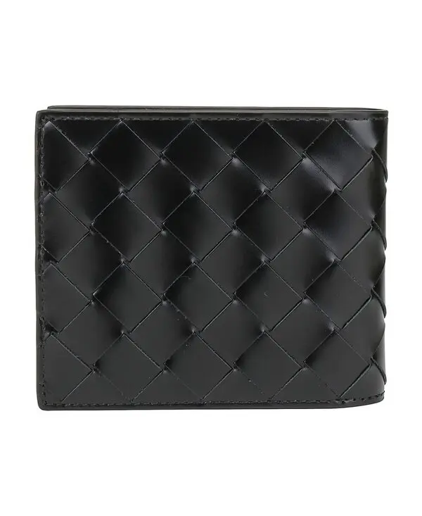 Bottega Veneta Intreccio Bi-fold Wallet - Black