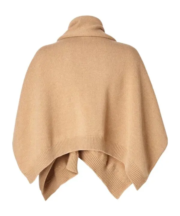 Fendi Cashmere Poncho With Leather Selleria Stamp
