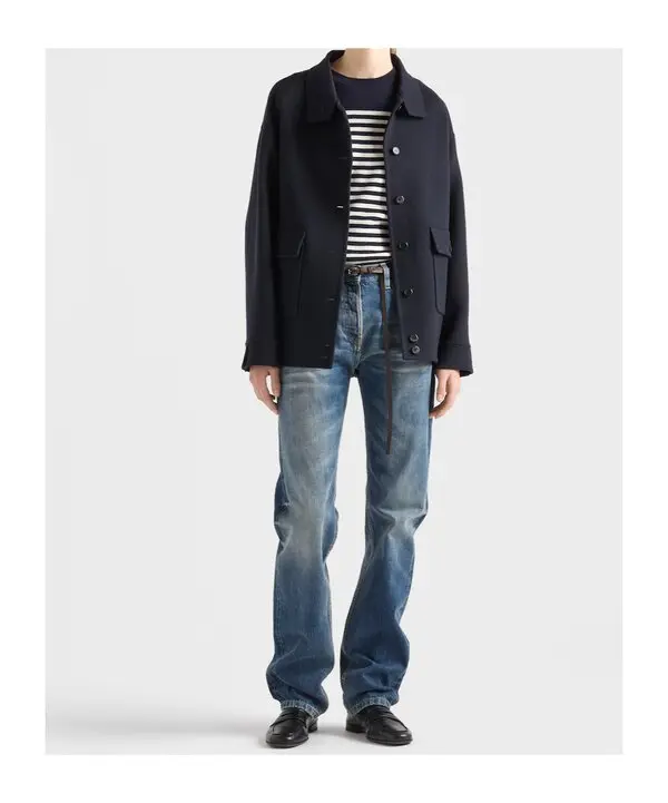 Prada Striped Crewneck Jumper - Black