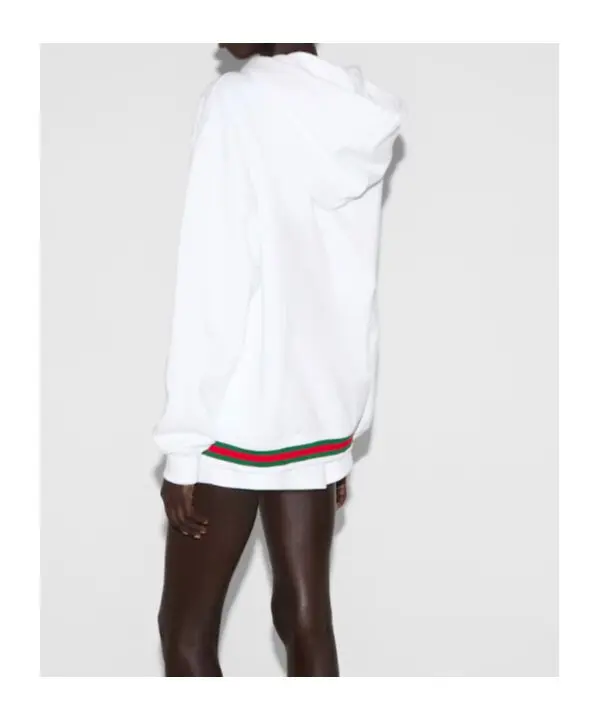 Gucci Web Detailed Jersey Sweatshirt With Hood