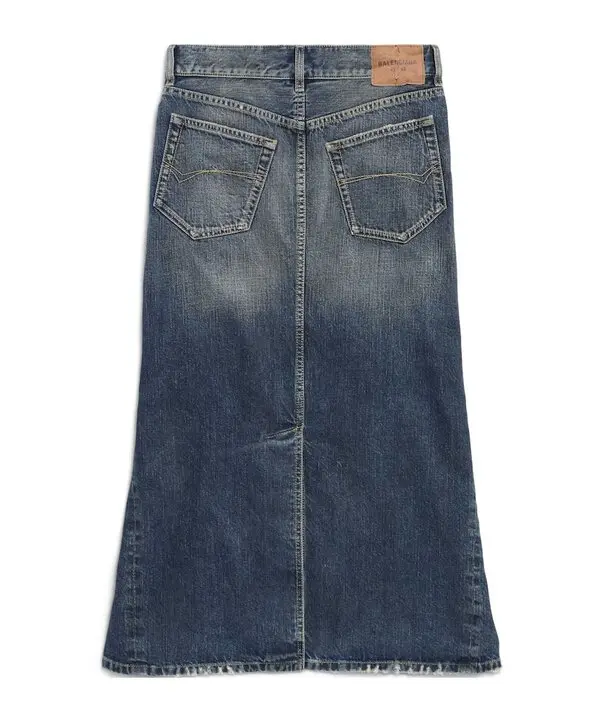 Balenciaga Denim Midi Skirt