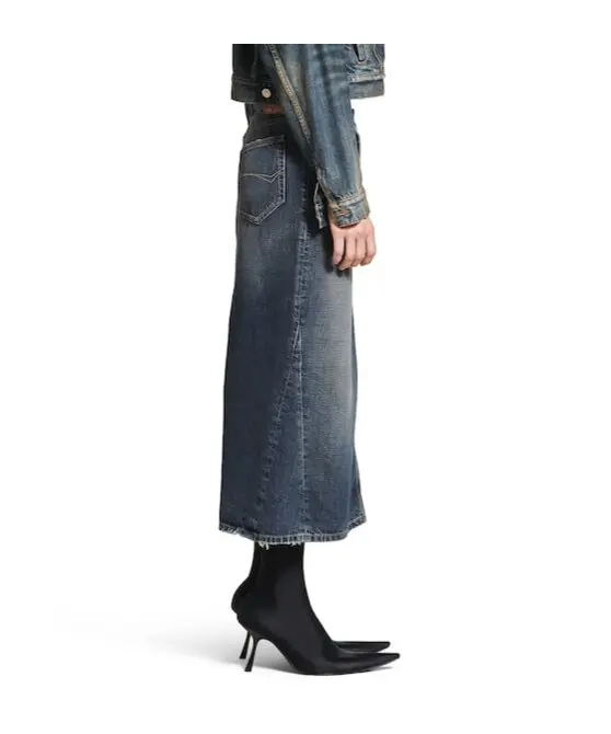 Balenciaga Denim Midi Skirt