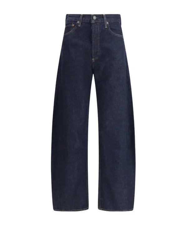 AGOLDE Luna Pieced Wide-leg Jeans - Black