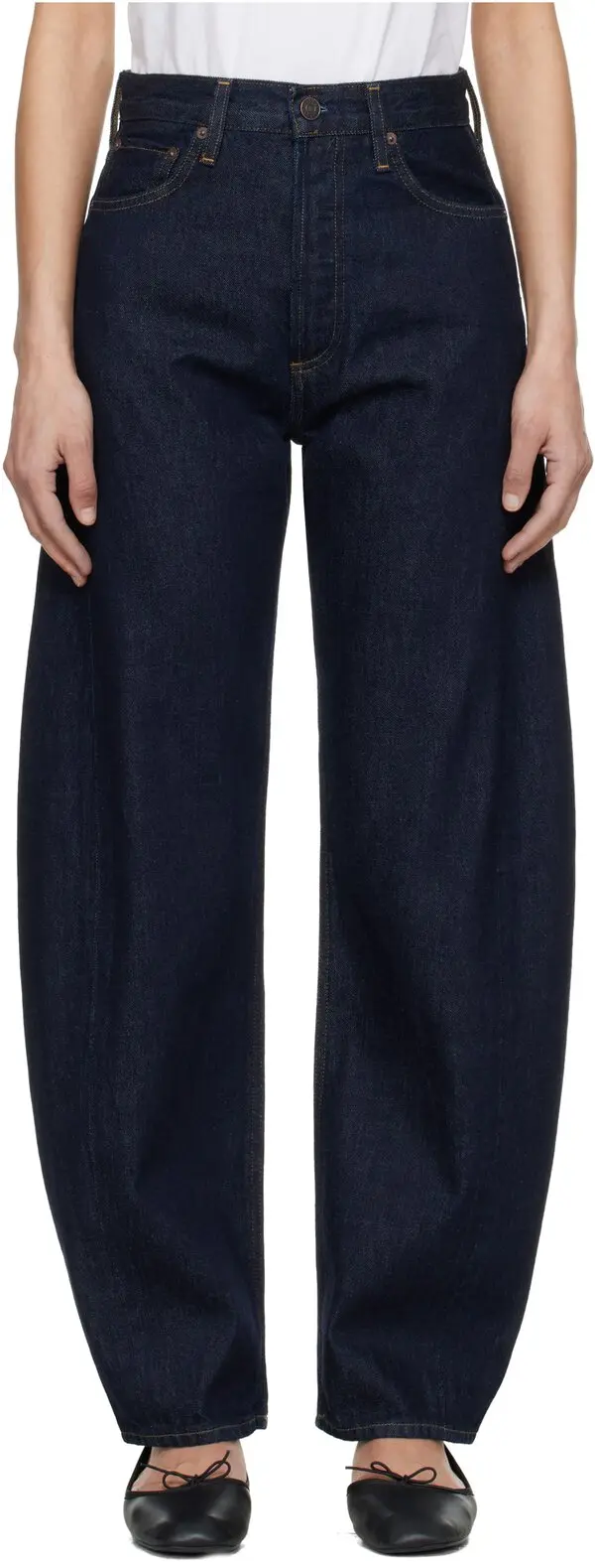 AGOLDE Luna High Rise Pieced Taper Jeans - Black