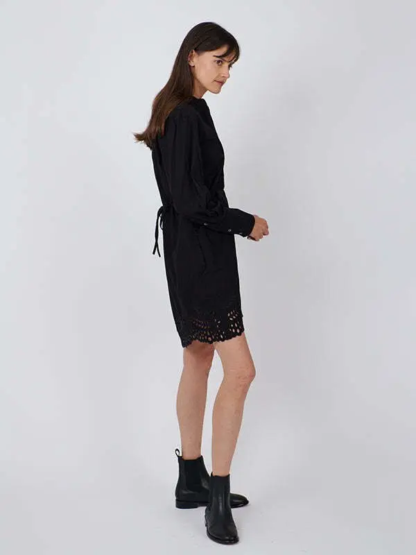 Isabel Marant Étoile Rheana Broderie-anglaise Shirtdress - Black