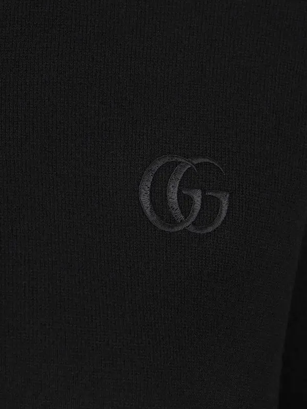 Gucci Embroidered Knit Cardigan - Black