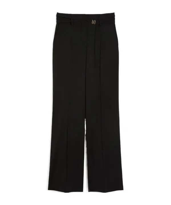 Sportmax Belted Tailored Trousers - Black