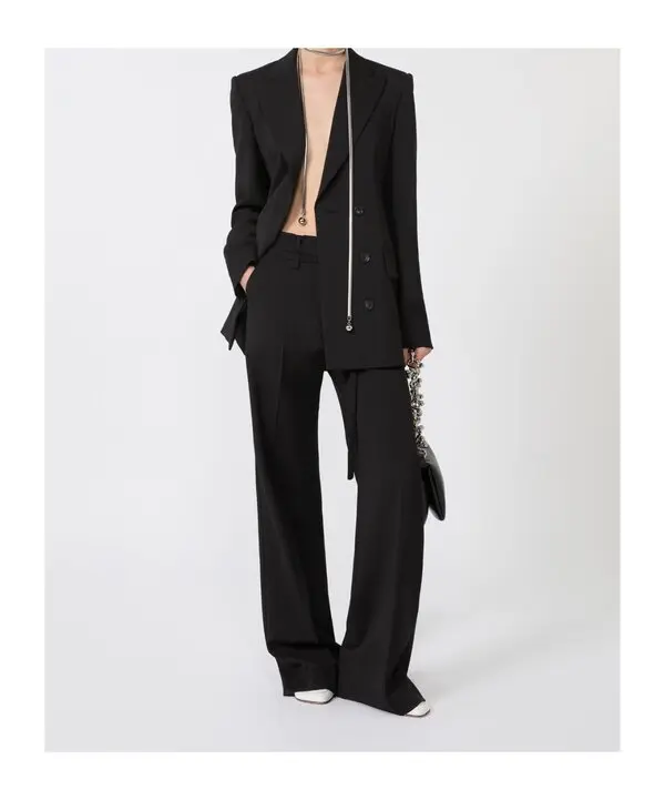 Sportmax Belted Tailored Trousers - Black