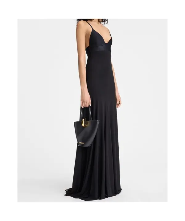 Jacquemus La Robe Spallina Spaghetti-strap Evening Gown