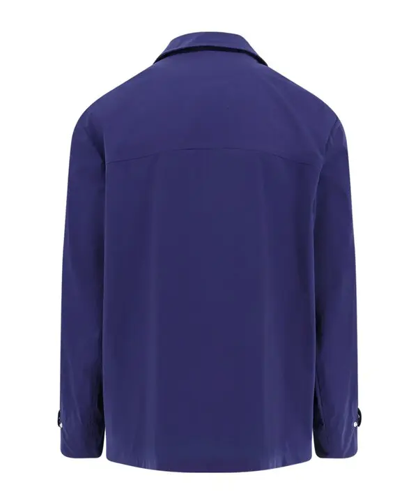 Brunello Cucinelli High-neck Long-sleeved Jacket - Blue