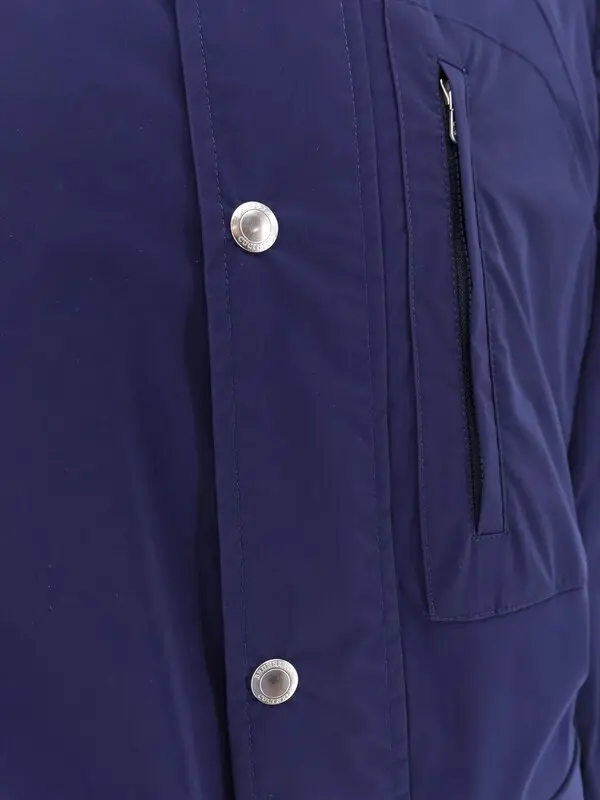 Brunello Cucinelli High-neck Long-sleeved Jacket - Blue
