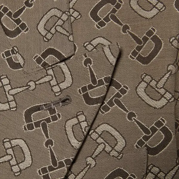 Gucci Gg Pattern Double-breasted Blazer - Gray