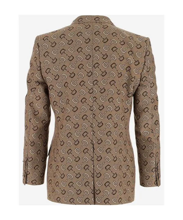 Gucci Gg Pattern Double-breasted Blazer