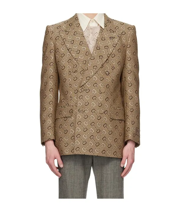 Gucci Gg Pattern Double-breasted Blazer