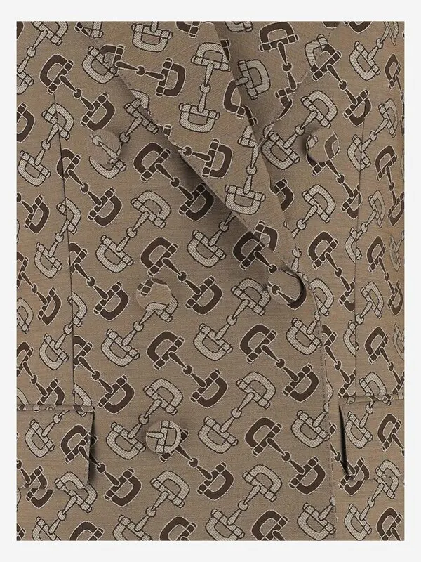 Gucci Gg Pattern Double-breasted Blazer