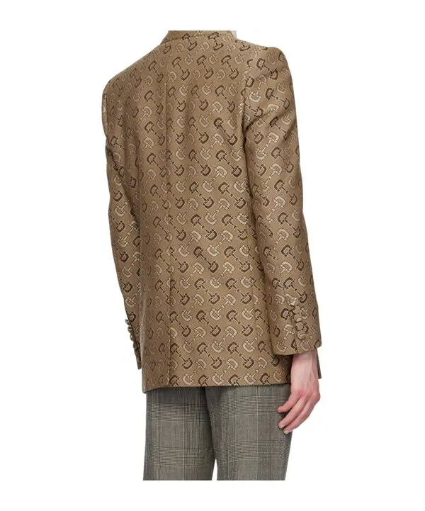 Gucci Gg Pattern Double-breasted Blazer