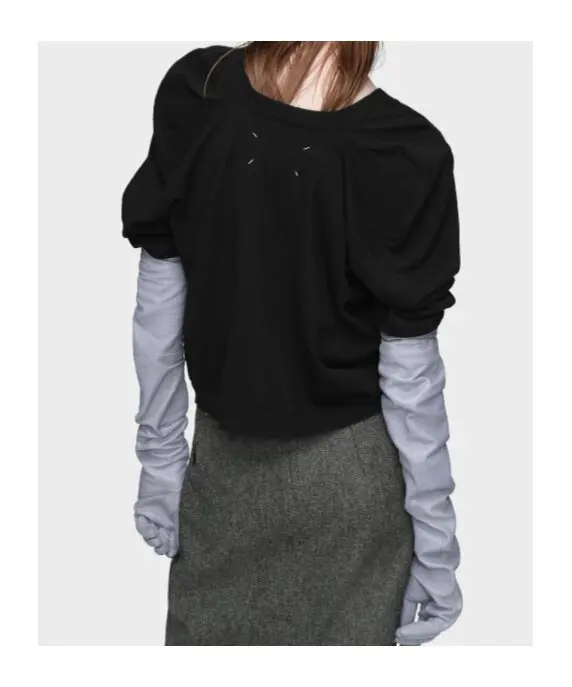 MAISON MARGIELA Four Stitch Detailed Knitted Cardigan - Black