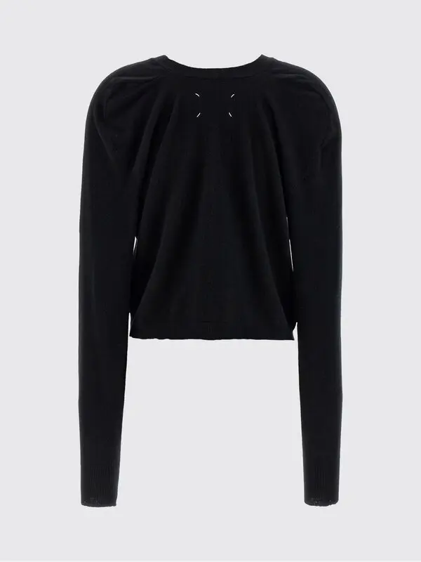 MAISON MARGIELA Four Stitch Detailed Knitted Cardigan - Black