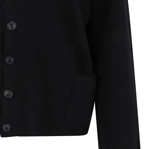 MAISON MARGIELA Four Stitch Detailed Knitted Cardigan - Black