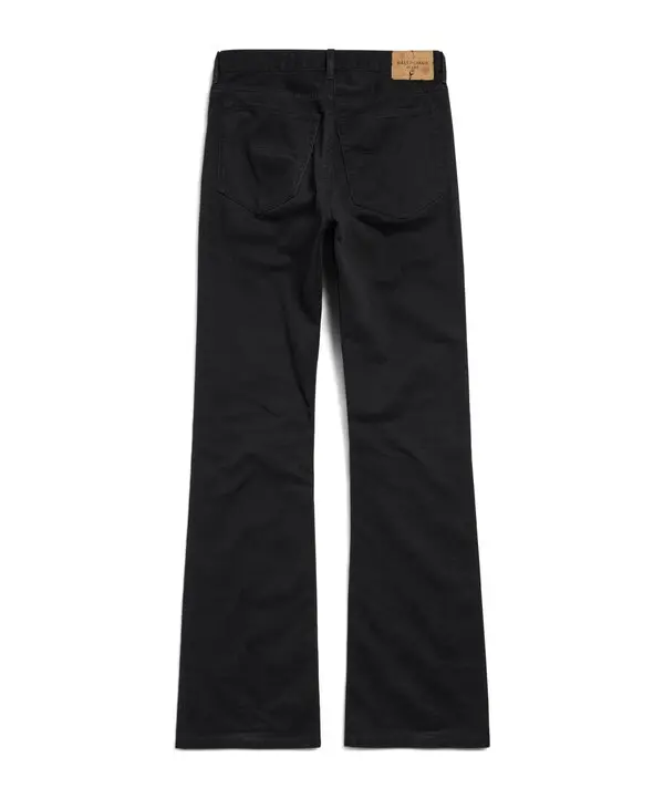 Balenciaga Mid-waisted Straight-leg Jeans - Black