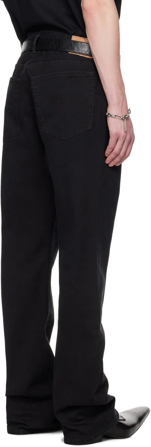 Balenciaga Mid-waisted Straight-leg Jeans - Black