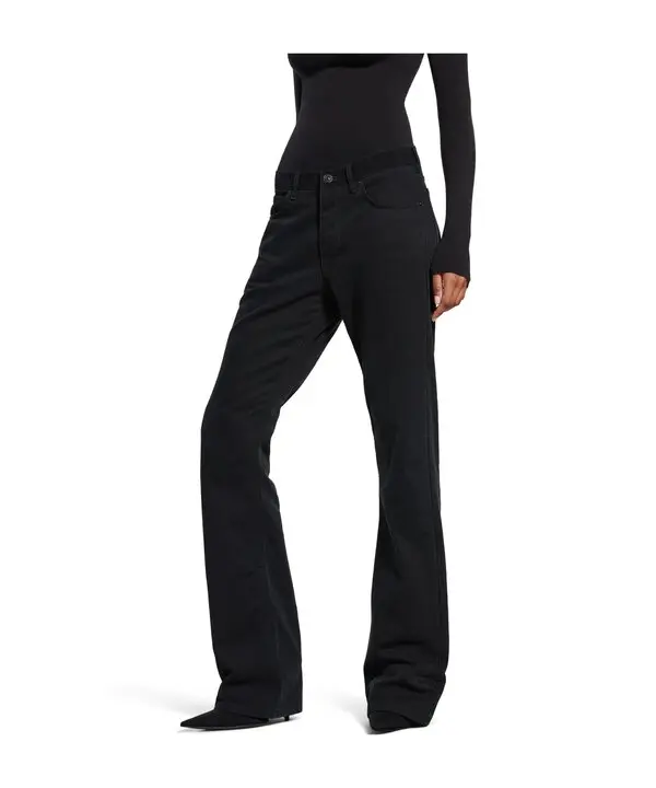 Balenciaga Mid-waisted Straight-leg Jeans - Black