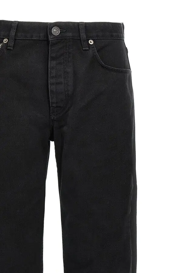 Balenciaga Mid-waisted Straight-leg Jeans - Black