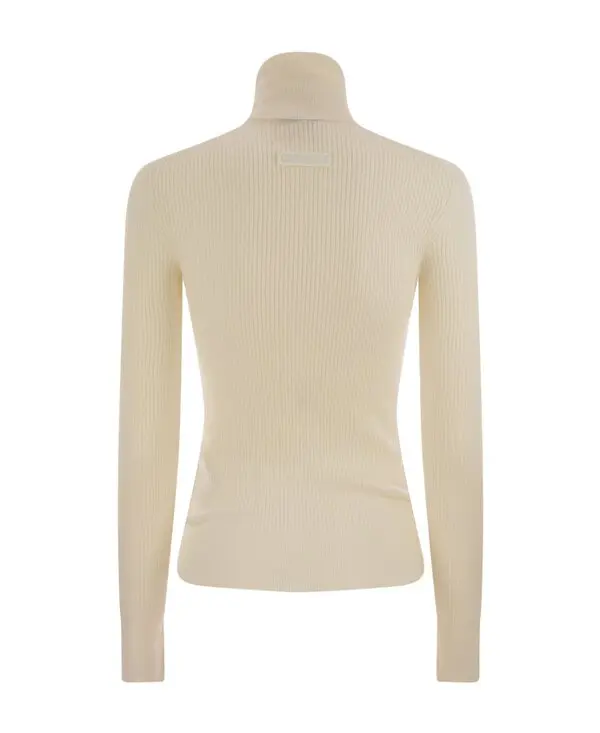 Canada Goose Ribbed Turtleneck Top - Nude