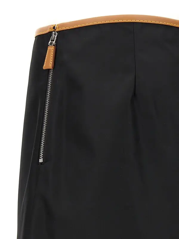 Prada Logo Plaque Skirt