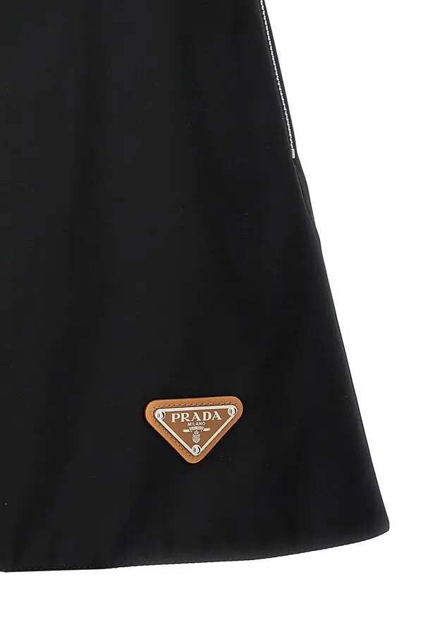 Prada Logo Plaque Skirt