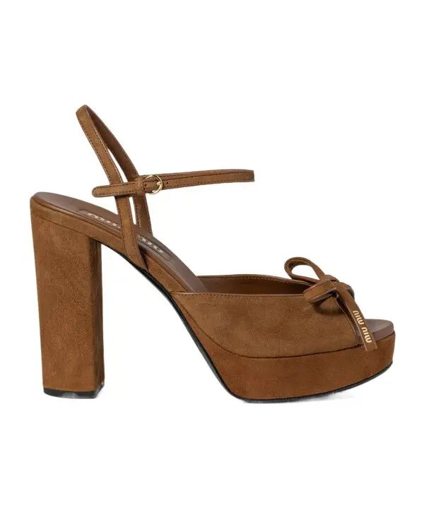 Miu Miu High-heeled Sandals With Bow Detail
