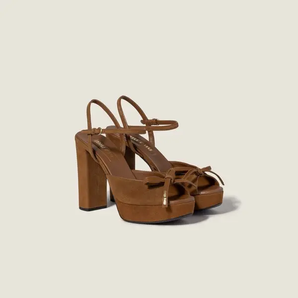 Miu Miu High-heeled Sandals With Bow Detail
