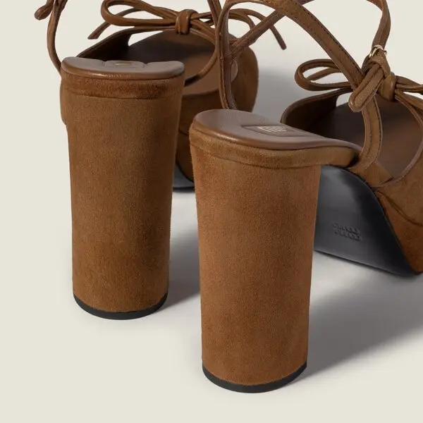 Miu Miu High-heeled Sandals With Bow Detail