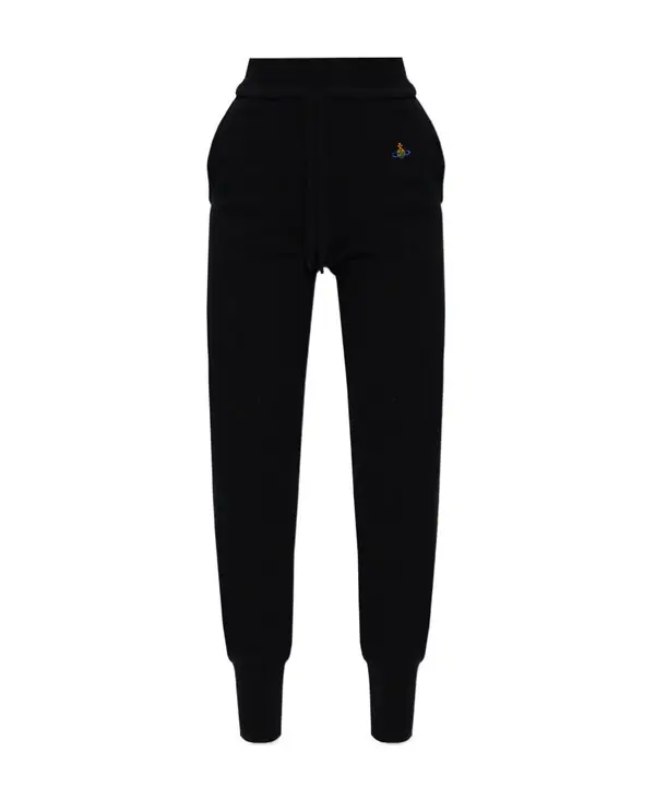 VIVIENNE WESTWOOD Logo-embroidered Knitted Sweatpants