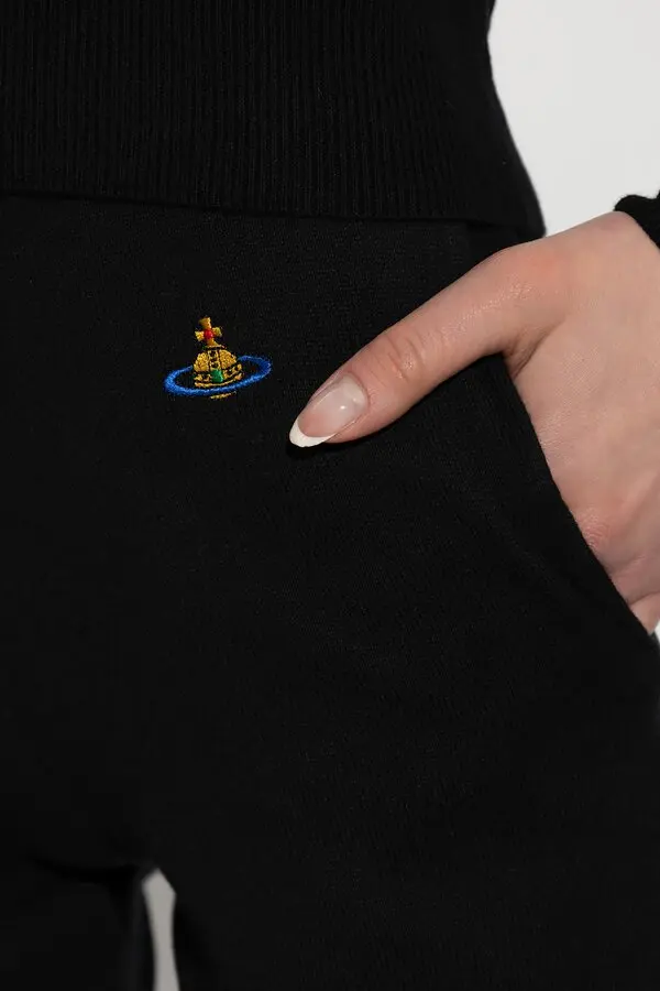 VIVIENNE WESTWOOD Logo-embroidered Knitted Sweatpants