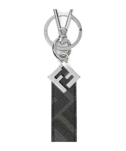 Fendi Ff Squared Key Ring - Black