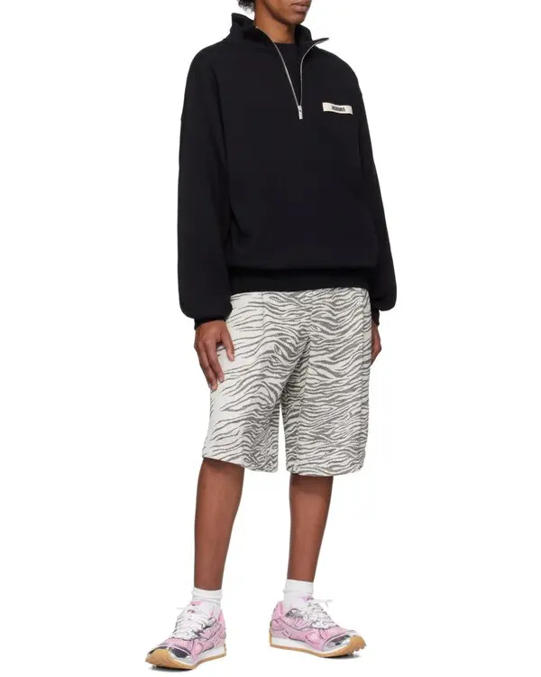 Jacquemus Gros Grain Zip Sweatshirt - Black