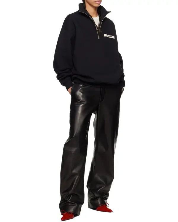 Jacquemus Gros Grain Zip Sweatshirt - Black