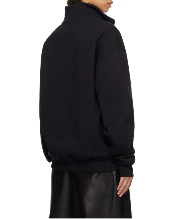 Jacquemus Gros Grain Zip Sweatshirt - Black