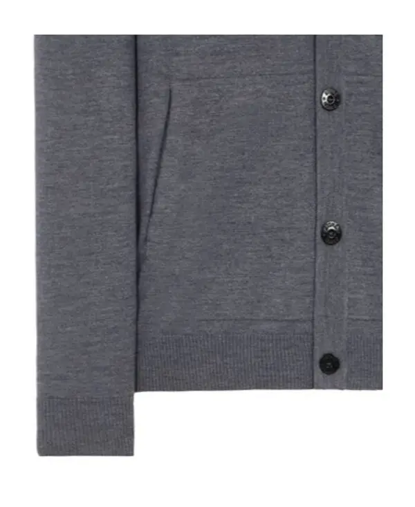 Stone Island Logo-patch Button-up Cardigan - Grey