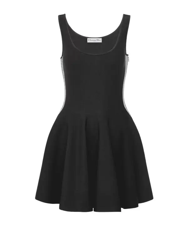 Dior Short Flared Dress - Black