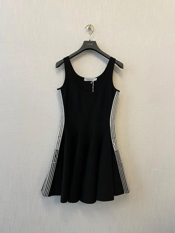 Dior Sleeveless Flared Dress With Pleats