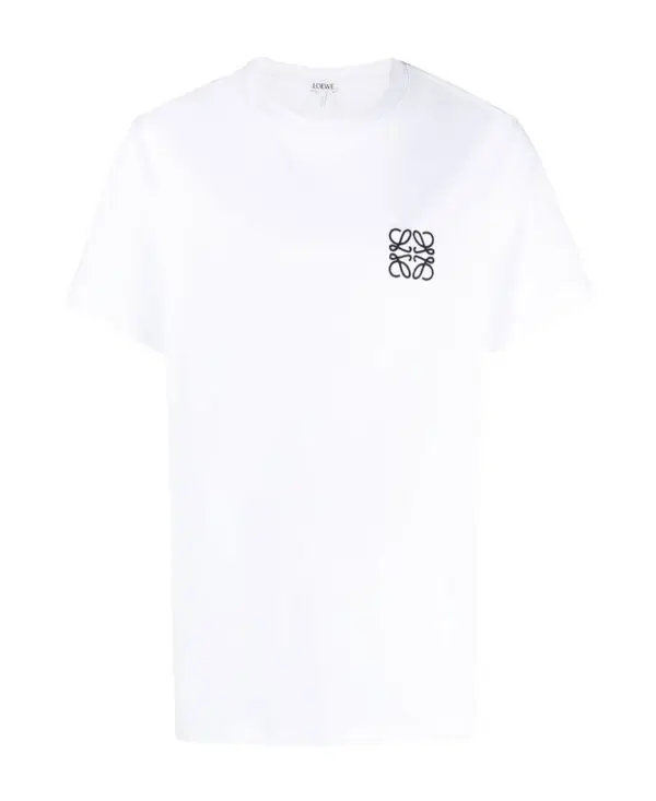 Loewe Logo Embroidered Crewneck T-shirt - No